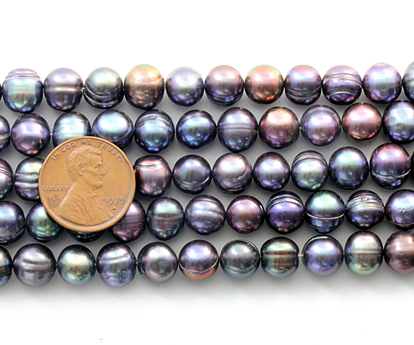10-11mm Semi-Round Pearl Strands 1.7mm 2.0mm 2.3mm or 2.5mm Holes